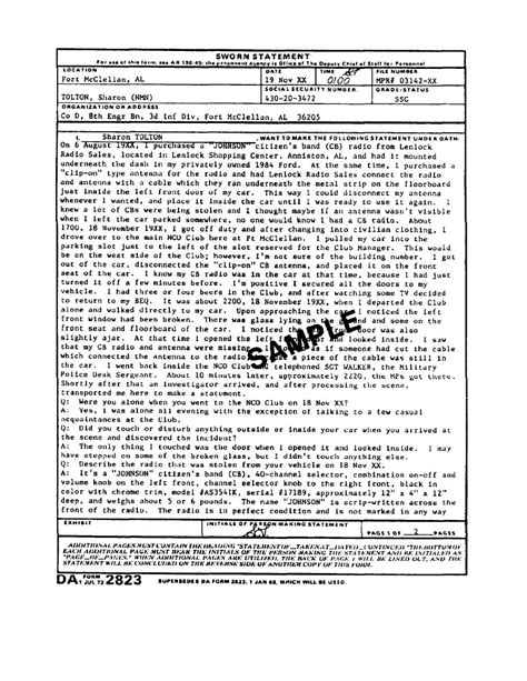 Sf 2823 Printable Form Printable Forms Free Online