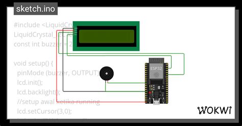 conbination lcd buzzer wokwi esp32 stm32 arduino simulator