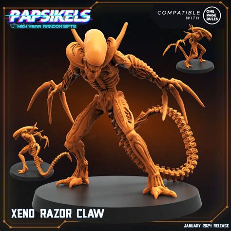 3d Printable Xeno Razor Claw By Papsikels Miniatures