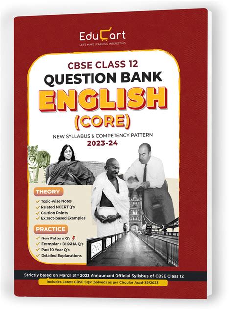 Educart Cbse English Core Chapterwise Question Bank Class 12 With Solved Papers For 2023 2024