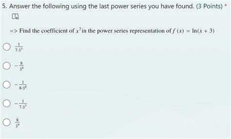 Solved We Want To Find A Power Series Representation For Chegg