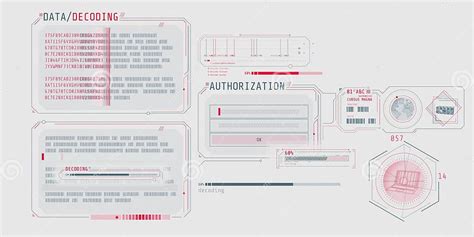 Data Decoding Program Screen With Authorization Window Stock Image