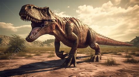 사막 표면의 Trex 고대 세계의 3d 그림 공룡 티라노사우루스 렉스 고화질 사진 사진 티라노사우르스 배경 일러스트 및 사진 무료 다운로드 Pngtree