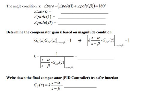 PART B Design A Digital Controller For The DC Motor Chegg
