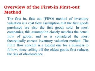 First In First Out Method FIFO PPTX Stocks And Bonds Personal Investing