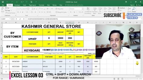 Muhammad Jubbar On Linkedin Ms Excel 03 Sumif Formula For Summary On Onlineitskills Excel