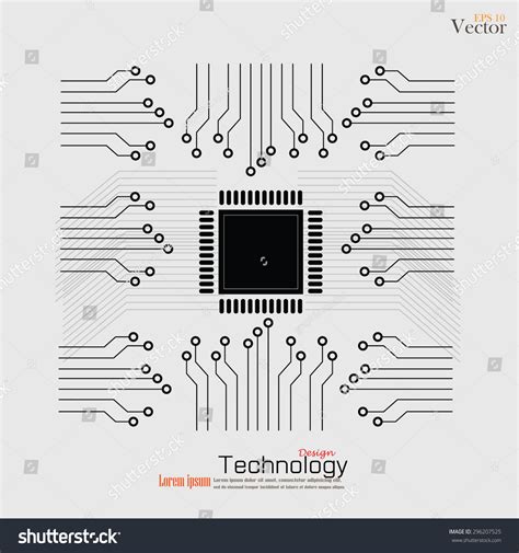 Circuit Board Abstract Background Chip Center Stock Vector Royalty Free Shutterstock