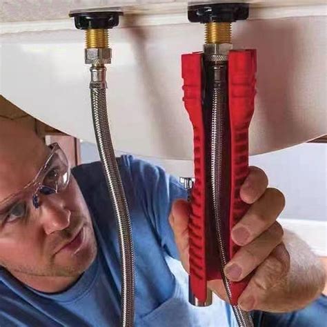 베이루 싱크대수전 수리마스터👍 싱크대 렌치 싱글 세면대 수전 전용 교체 공구 수도관 배관 파이프 수전공구 양변기 스패너 욕실 화장실 주방 수리 배관 공구 수도꼭지 수전