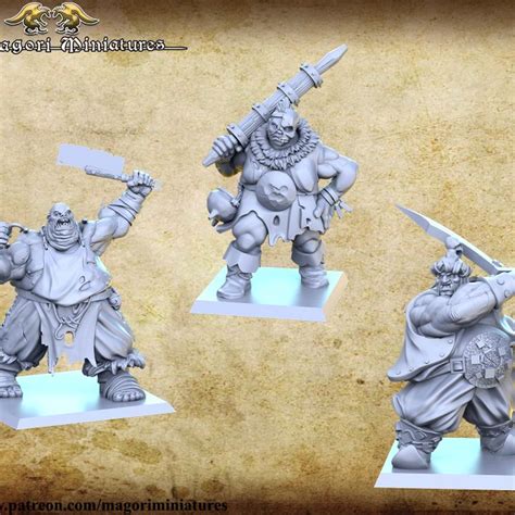 3d Printable Ogre Maneaters By Magori Miniatures