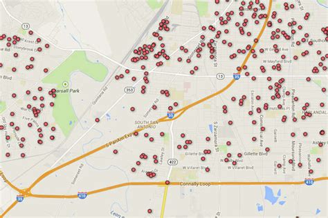 Registered Sex Offender Map Of San Antonio Area ZIP Codes