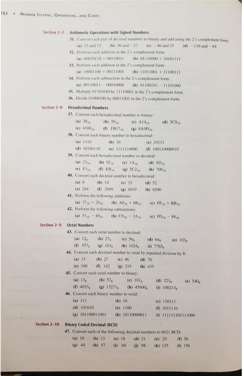 Solved Section Arithmetic Operations With Signed Numbers Chegg