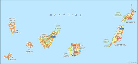 Canary Islands Map GIS Geography