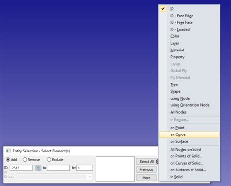 Api Default Selection Method For Standard Entity Selection Dialog Box