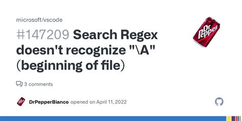 Search Regex Doesnt Recognize A Beginning Of File · Issue 147209 · Microsoftvscode · Github