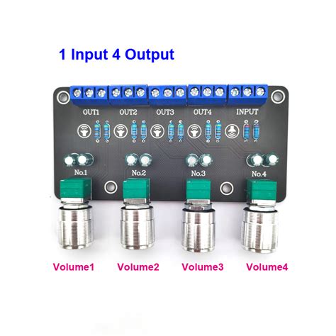 1 input 4 output aux hub audio distributor signal vicedeal