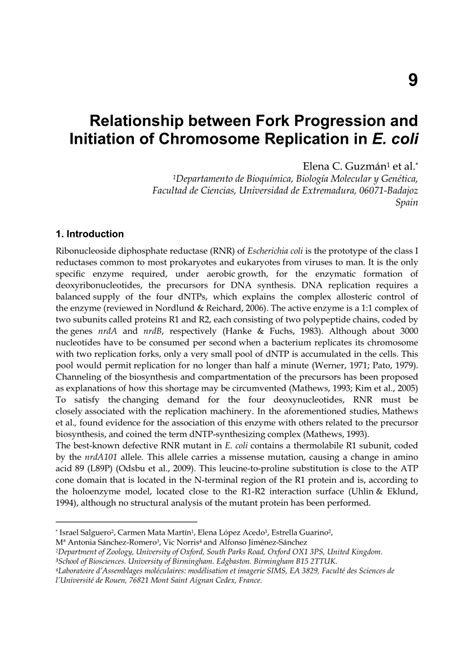 pdf relationship between fork progression and initiation of