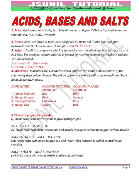 Pdf 10th Chemistry Notes · 10th Chemistry
