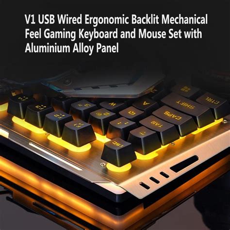 Backlight Usb Wired Keyboards Keypad Mouse Combos Vicedeal