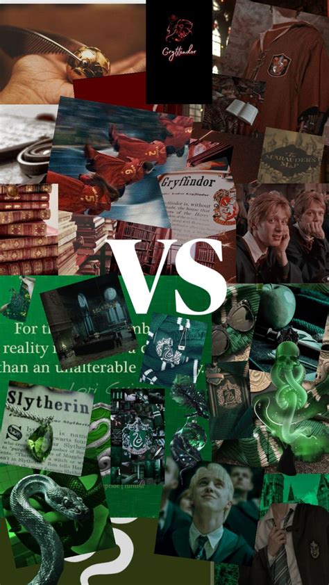 Gryffindor VS Slytherin Slytherin Gryffindor Harry Potter