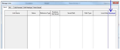 Add Workset Column To Manage Links Autodesk Community