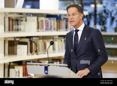 The Hague Prime Minister Mark Rutte Gives A Speech In Which A