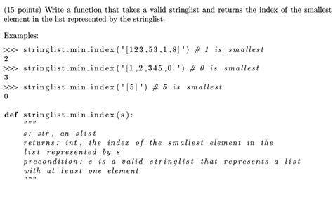Solved 15 Points Write A Function That Takes A Valid