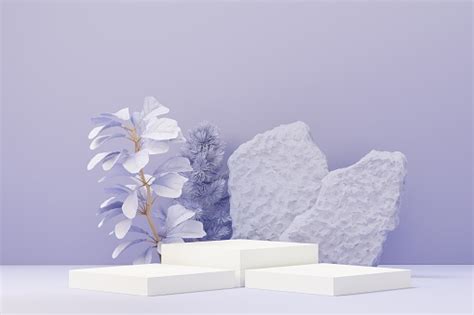 제품 프리젠 테이션 및 광고를위한 2022 년 디자인의 매우 페리 색상의 뷰티 연단의 3d 렌더링 최소한의 파스텔 하늘과 꿈꾸는