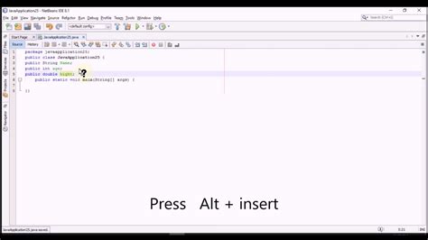 shortcuts for making getter setter constructors and tostring methods