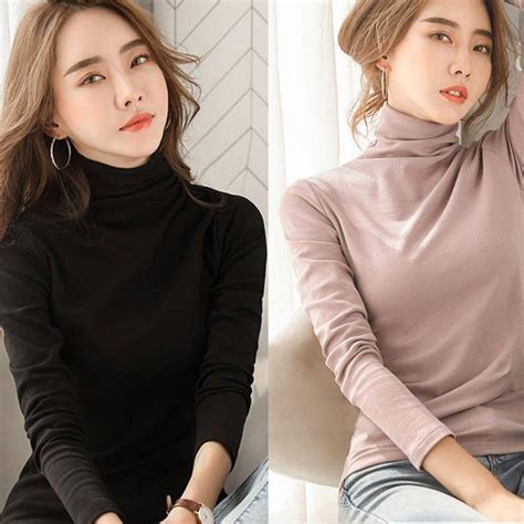 굿쇼핑몰 누카 겨울 기모 목티 폴라 티셔츠 무지 기본이너 레이어드