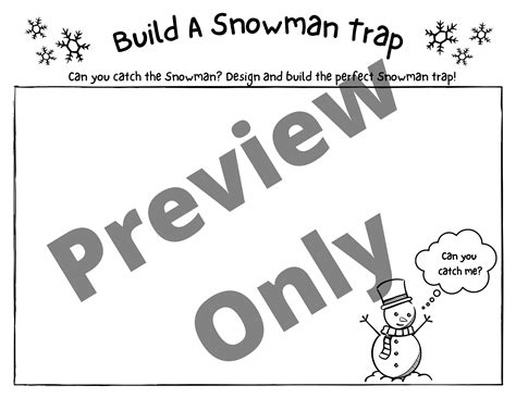 How To Catch A Snowman Activity Etsy