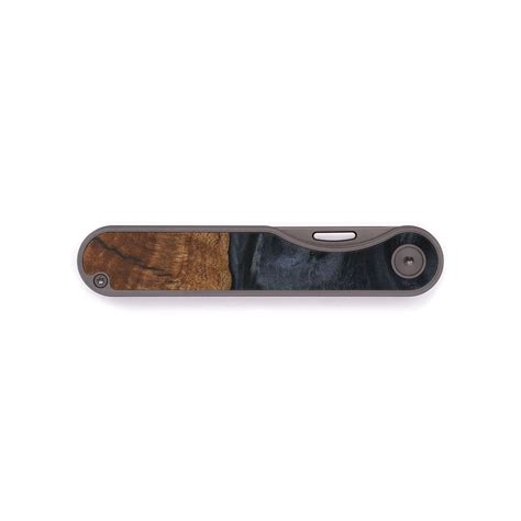 Minimalist Woodresin Pocket Knife Magdalene Pure Black 595560