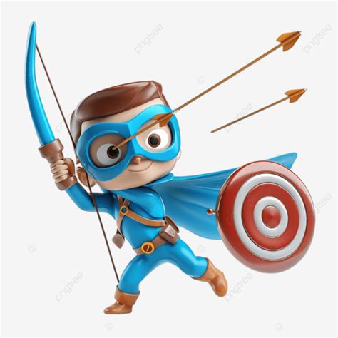 귀여운 양궁 대상 슈퍼 히어로 캐릭터 비행 양궁 표적 만화 캐릭터 Png 일러스트 및 이미지 에 대한 무료 다운로드 Pngtree