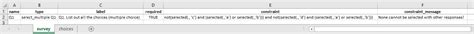 How To Set A Constraint Validation While Selecting A Response From A Multiple Choice Question