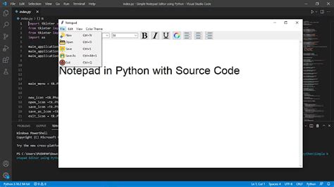 notepad in python with source code free source code download