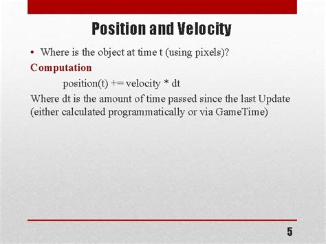 Introduction To Game Physics Game Physics Not