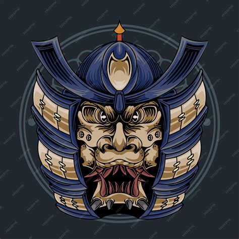 Premium Vector Premium Japanese Samurai Vector Illustration Tshirt Design