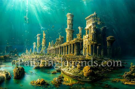 The Mysteries Of Atlantis Wall Art Nautical Decor Digital Painting