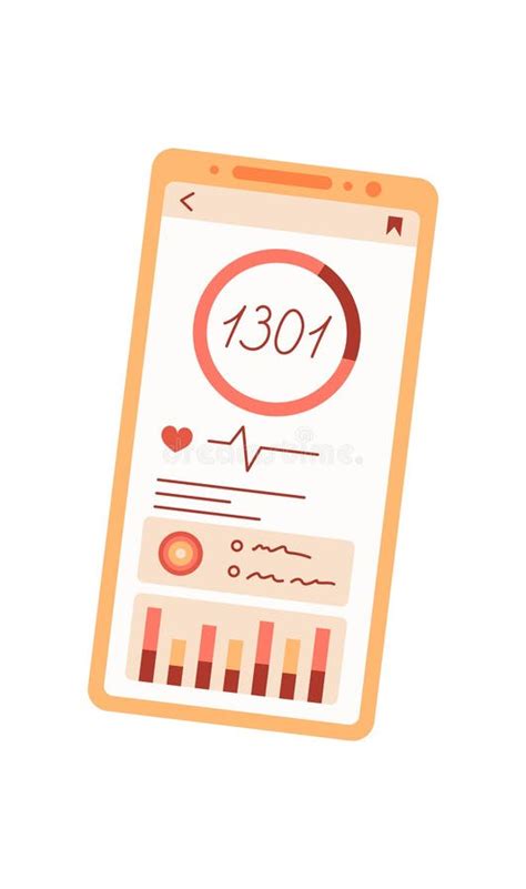 Smartphone App For Fitness Activity Tracking Stock Vector