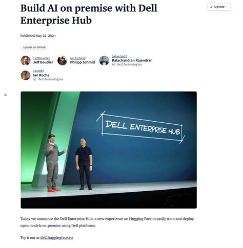 philipp schmid on linkedin introducing the dell enterprise hub 🤗