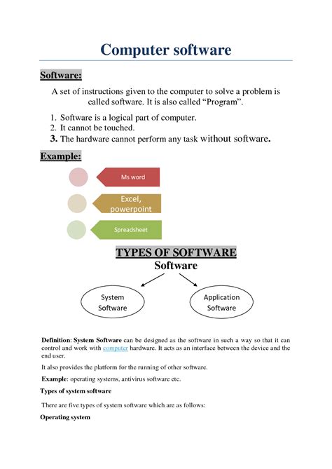 Types Of Computer Software Programs