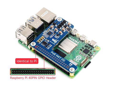 Power Over Ethernet Hat G For Raspberry Pi 5 5v 5a Output Supports