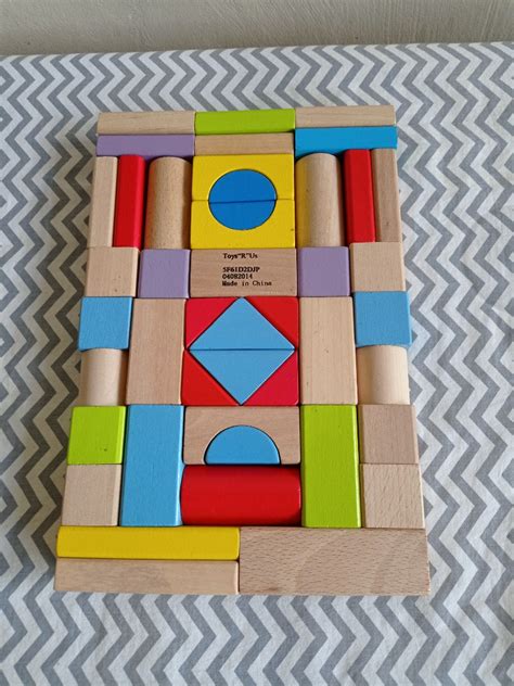 Wooden Building Blocks Hobbies And Toys Toys And Games On Carousell