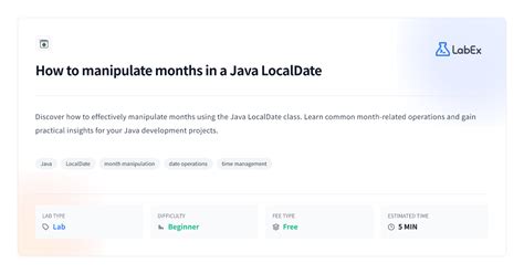 how to manipulate months in a java localdate labex