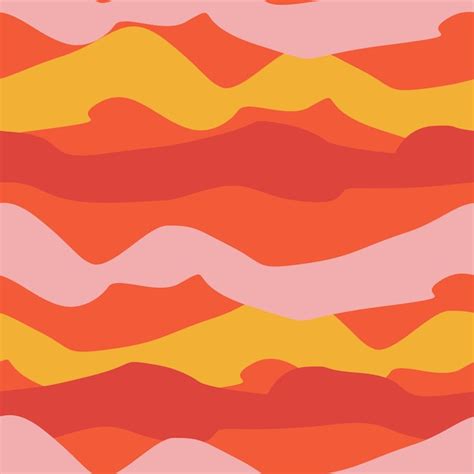 Premium Vector Groovy Waves Psychedelic Seamless Pattern