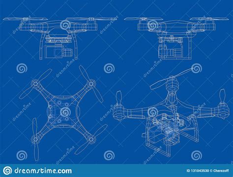 drone concept vector rendering of 3d stock vector illustration of
