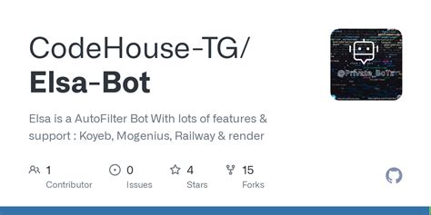 Github Codehouse Tgelsa Bot Elsa Is A Autofilter Bot With Lots Of