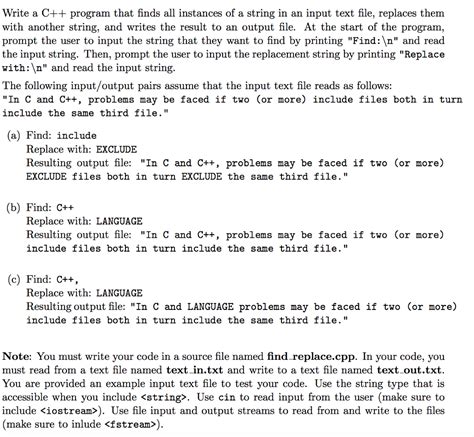 Solved Write A C Program That Finds All Instances Of A