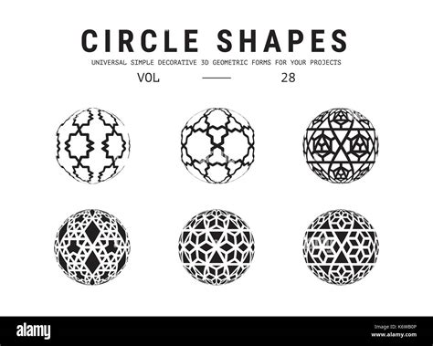Universal Circle Shapes Set Stock Vector Image And Art Alamy