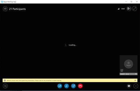 Skype For Business Error Network Issues Have Interrupted The Presentation Please Wait For