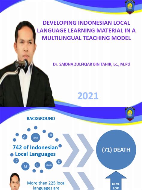 Developing Indonesia Local Language Learning Material In A Multilingual